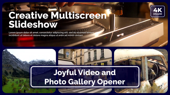 Multiscreen Slideshow || Enjoyable Video Photo Gallery Opener, After Effects Project Files